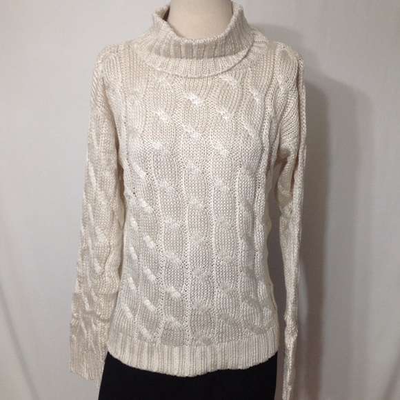 Pure Handknit | Sweaters | Pure Handknit Cable Stitch Turtleneck ...